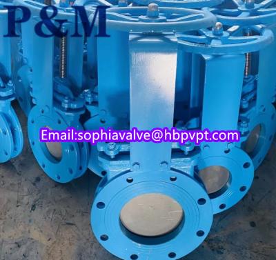 Quality JIS10K rising stem cast steel knife gate valve for sale