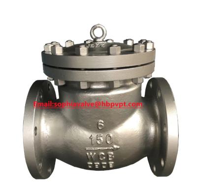 China WCB 8'' 150LB cast steel flanged check valve supplier for sale