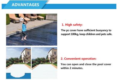 Κίνα 2020 Lastest Hot Sale Factory Price PC Automatic Swimming Pool Cover With A Roller προς πώληση