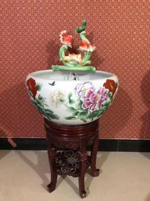 Cina Ciotola dell'interno del pesce del modello 1310mm Koi della peonia in vendita