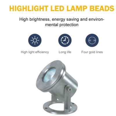 China RGB SS304 12V 3W Waterproof Underwater LED Lights for sale