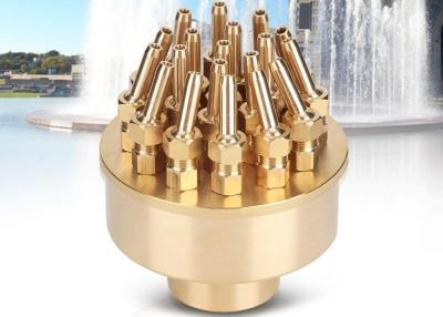 China DN40 de cobre amarillo 1 el 1/2” 3 capas florecen fuente Jet Nozzle en venta