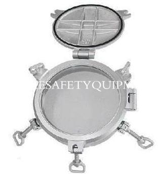 China Fixed Marine Steel Welded Opening Side Scuttle/Porthole With Aluminum Deadlight for sale