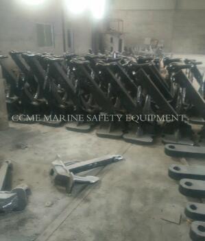 China Shipbuilding Marine Casting Anchor Hall type anchor Stockless type anchor for sale