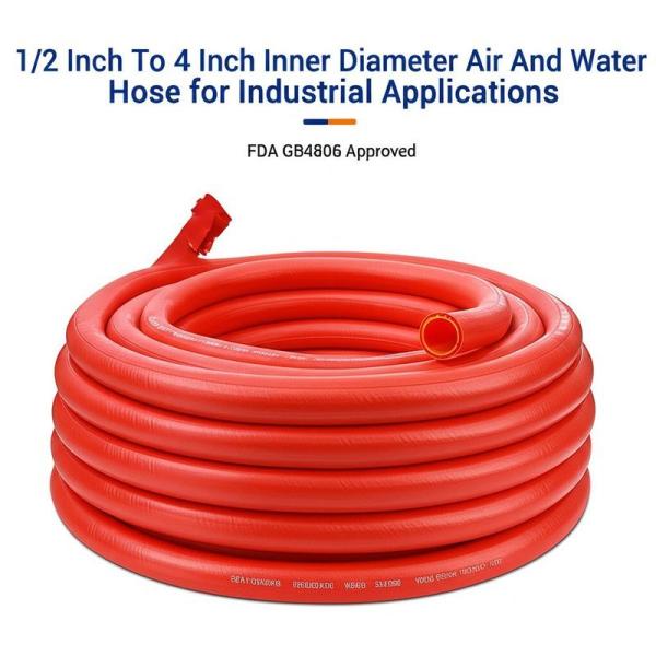 Quality 1/2 Inch To 4 Inch Inner Diameter Air And Water Hose for Industrial Applications FDA GB4806 Approved for sale