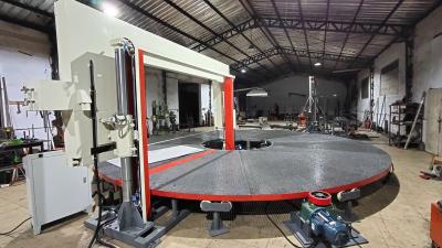 China Diameter 6m Carousel Foam Cutting Equipment With 0-7 Degree Cutting Angle for sale