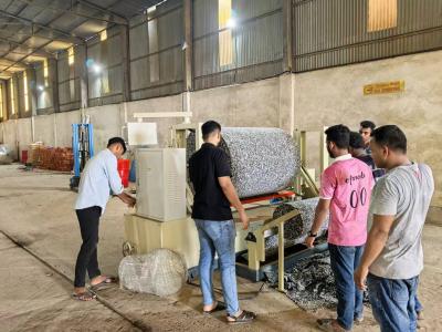 China High Density Rebonded Foam Peeler Machine PLC Controlled 0-25m/Min for sale