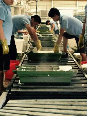 China High Efficiency 120m Length Latex Pillow Production Line 1000-1200pcs Pillows / 10hours for sale