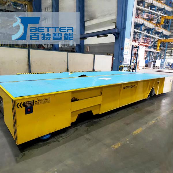 Quality 60T Capacity Battery Powered Transfer Cart Electric Material Transfer Trolley for sale