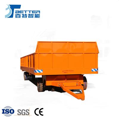 China 5t Yellow Four Side Rails Baggage Dolly Trailer Industrial Trailer for sale