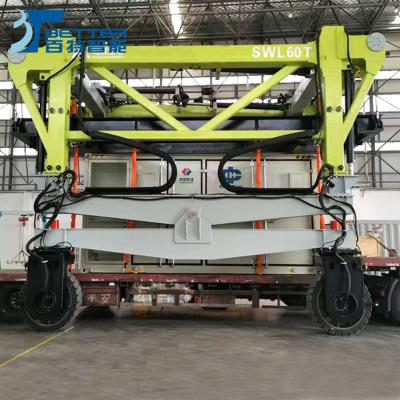 China Remote Controlled Straddle Carrier Electric Cargo Transfer Cart For Workshop Terminal for sale