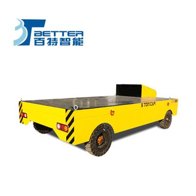 China Industrial Electric Steering Wheel Transfer Cart Powerful Drive Rugged Body for sale