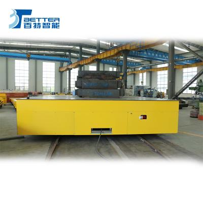 China Rubber Wheel Rail Guided Transfer Cart on Steel Bar Agv for sale
