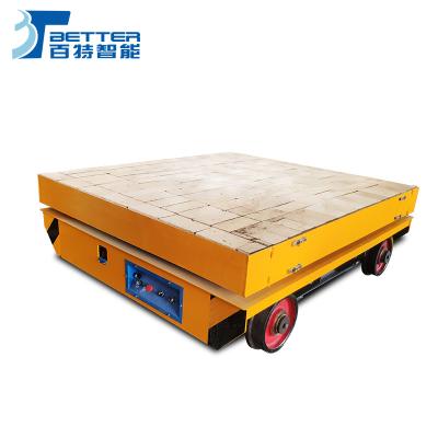 China Wide Gauge Rail Transfer Cart with Lifting Table Automated Pallet Transfer Trailer for sale