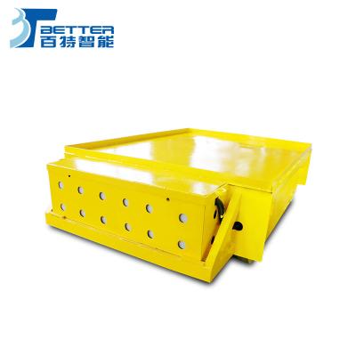 China Wide Gauge Rail Transfer Cart with Lifting Table Automated Pallet Transfer Trailer for sale