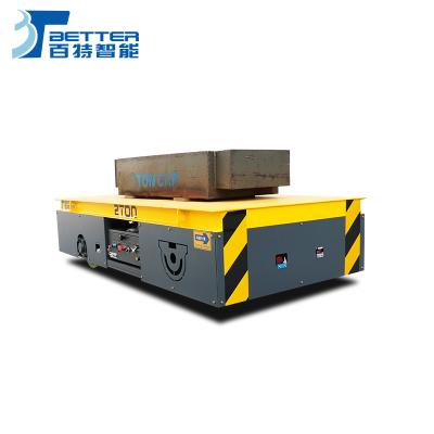 China Max Load 15t Custom Size Electric Trackless Transfer Cart with Rubber Wheels for sale