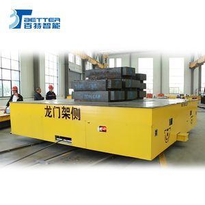 China Large Table Power Driven Rail Flat Wagon Electric Transfer Cart for sale