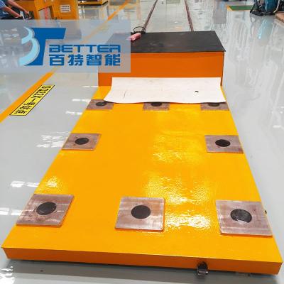 China Best Price Trackless Battery Powered Workshop Flat Transfer Cart Material Handling Equipment for sale