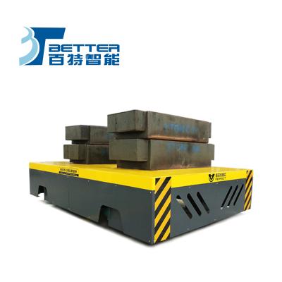 China Casting Factory Motorized Transfer Trolley Battery Operated Trackless Cart for sale