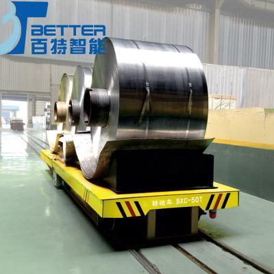 China Battery Electric Flat Trolley on Railroad Cart for sale