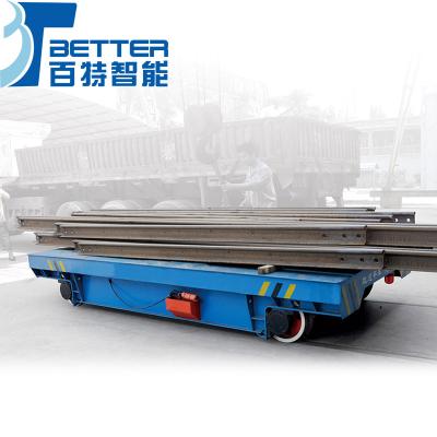 China 220 Ton Heavy Loads Warehouse Transportation Electric Platform Transfer Cart for sale