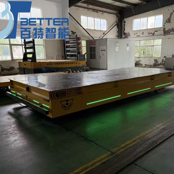 Quality 5 Ton Electric Flat Cart Trackless Omnidirectional Cart Workshop Transfer for sale