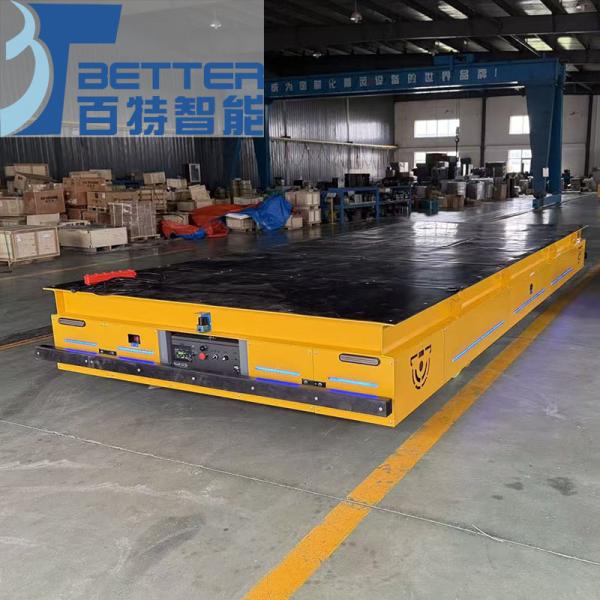 Quality 5 Ton Electric Flat Cart Trackless Omnidirectional Cart Workshop Transfer Trolley for sale