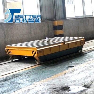 China 130ton Steel Beam Motorised Rail Transfer Trolley Fabrication for sale