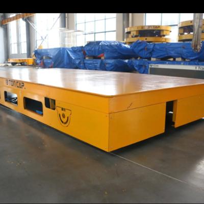 China Large Table Power Driven Rail Flat Wagon Electric Transfer Cart for sale