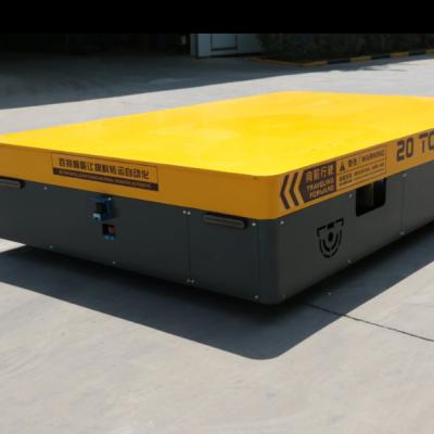 China Best Price Trackless Battery Powered Workshop Flat Transfer Cart Material Handling Equipment for sale