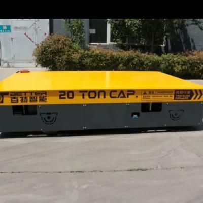 China Workshop 20ton Electric Trackless Flat Transfer Cart for Industrial Use for sale