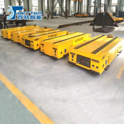 China High Capacity and Adaptable Geometry 70 Ton Steel Products Electric Flat Folding Transfer Cart for Material Handling for sale