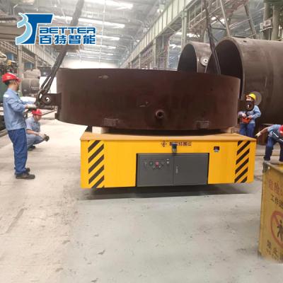 China Electric Drive Flat Trolley for Steel Mill Material Transport Trackless Transfer Cart for sale