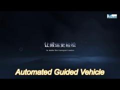 rubber wheel rail guided transfer cart on steel bar agv guided vehicle