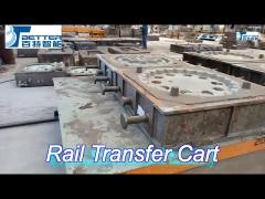 production line using rail handing trolley material transfer car