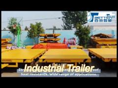 customized industrial trailer and electric transfer cart for in loop production line