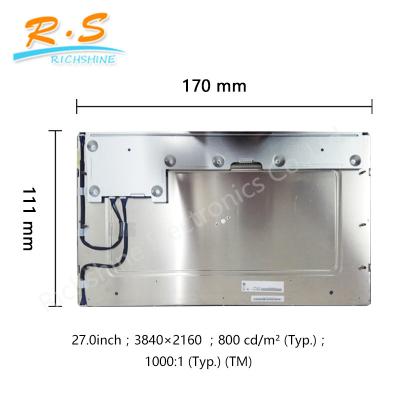 China 4K Industrial screen 27INCH high Contrast Ratio(1000:1)  800cd/m2 for G270ZAN01.0 edp interface 51pin for sale