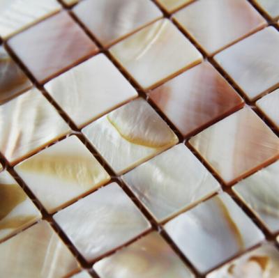China Pedazos coloridos del mar de la cáscara del mosaico del mosaico de agua dulce hermoso hecho a mano de Shell pequeños 20x20m m en venta