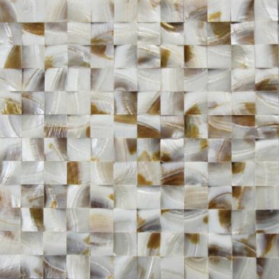 China Revestimiento hermoso Shell de agua dulce de la pared de la cáscara del mar de la superficie áspera que adorna el panel 30x30m m en venta