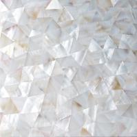 China Handmade Sea Shell Wall Panel Triangle 10-35mm Freshwater Shell Mosaic for Indoor Decoration for sale