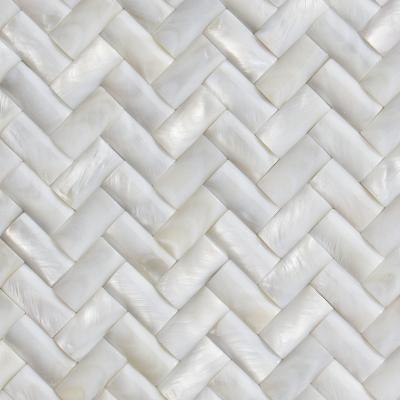 China Convex Surface Beautiful Sea shell Wall Panel Freshwater Shell Decorating Panel 10x20mm for sale