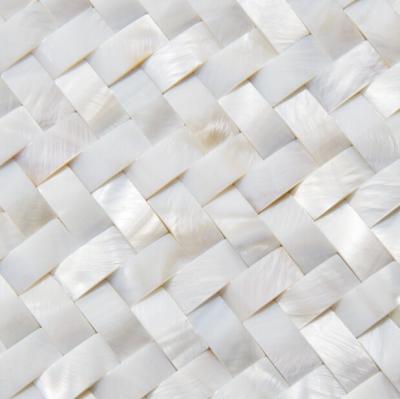 China Konvexe Oberflächen- schöne See-Oberteil Wand Frischwasser-Shell, das Platte 10x20mm verziert zu verkaufen