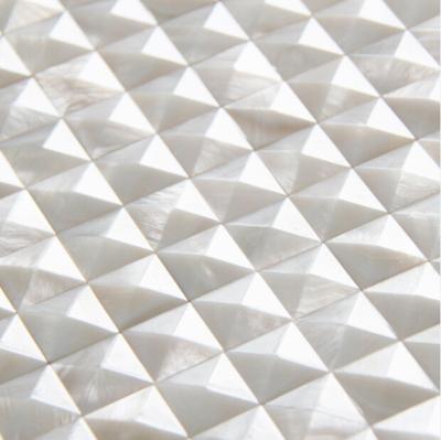 Mer d'eau douce convexe Shell de panneau de mur de coquille de mer de surface de sommet décorant le panneau 20x20mm