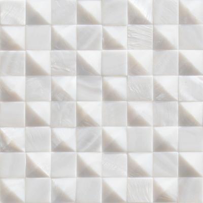 Chine Le sommet convexe a mélangé le petit panneau d'eau douce plat 20x20mm de Shell de panneau de mur de coquillage de morceaux à vendre