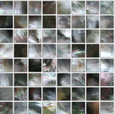 China Handmade Beautiful Sea shell Mosaic Black Butterfly Shell Mosaic Square Pieces 15x15mm for sale
