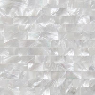 China Handmade Beautiful Sea shell Wall Panel White Butterfly Shell Decorating Panel 10x20mm for sale