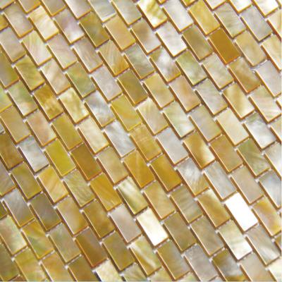 Chine La belle place faite main de mosaïque de Shell de papillon de jaune de mosaïque de coquille de mer rapièce 10x20mm à vendre