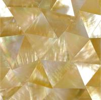 China Handmade Yellow Butterfly Sea Shell Wall Cladding Panel Triangle 10-35mm for sale