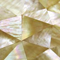 China Handmade Yellow Butterfly Sea Shell Wall Cladding Panel Triangle 10-35mm for sale