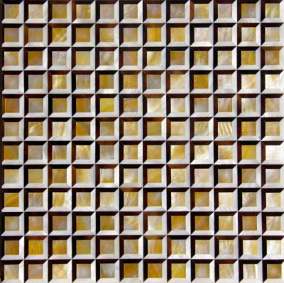 China Mariposa amarilla Shell Shell y oído de agua dulce mezclados Shell del ganado que adorna el panel de pared en venta